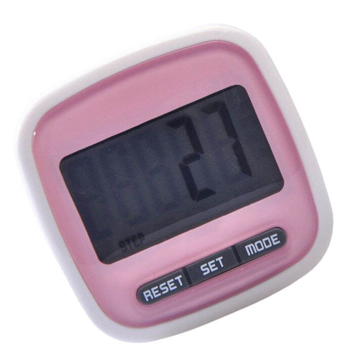 Simple Pedometer LCD Display Walking Step Counter Tracker Waterproof ...