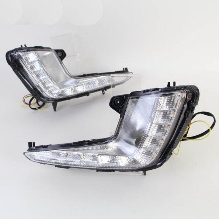 รถ LED DRL Daylights สำหรับ Kia Rio K2 2011 2012 2013 2014 12โวลต์สี ...