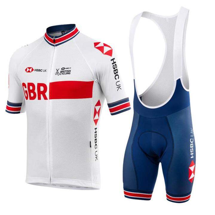 ชุดเสื้อเจอร์ซีย์นักปั่นชุดสำหรับขี่จักรยานดำ Trek Pro TEAM GB ชุดฤดู ...
