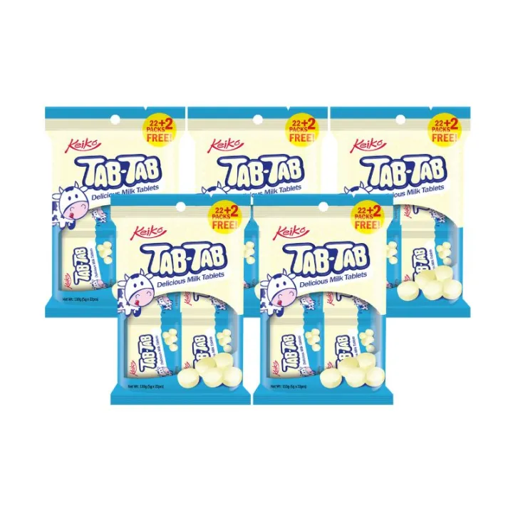 Keiko Tab-Tab Milk Tablet Candy 110G x 5 packs | Lazada PH