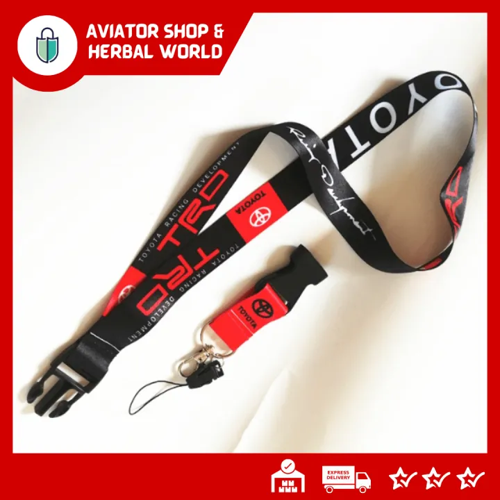 [PREMIUM]Toyota Racing Development TRD Lanyard JDM Style car logo Keychains & Lanyard Kaki Motor ...