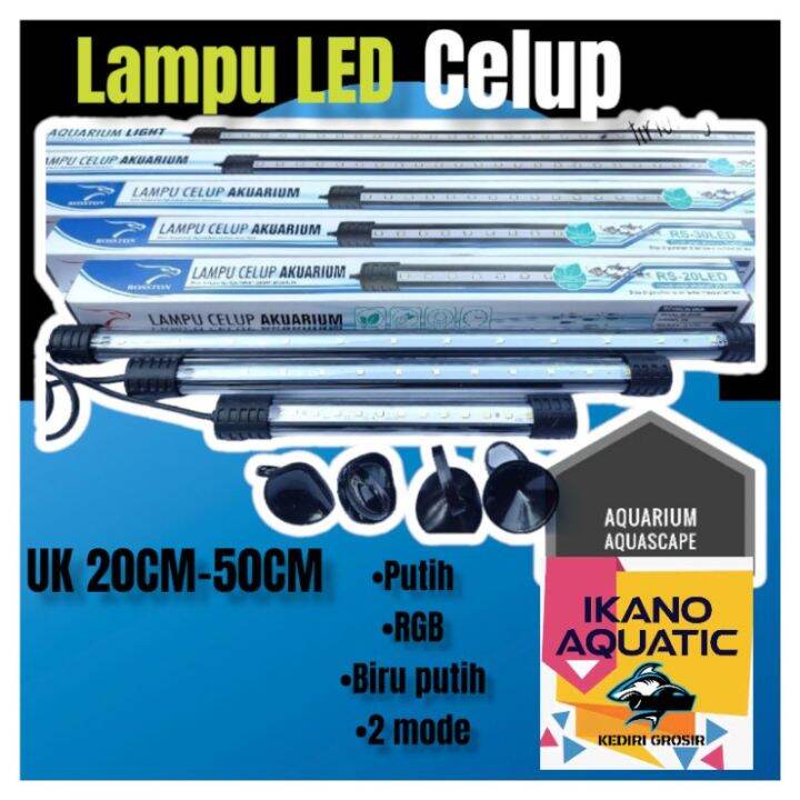lampu celup led aquarium celup 20-50 cm | Lazada Indonesia