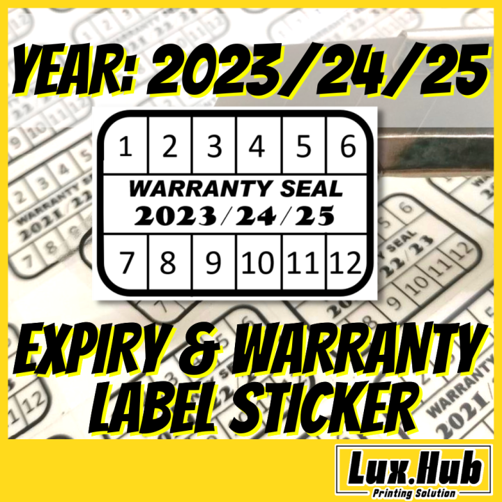 Expiry Date & Warranty Sticker | Sticker Warranty Seal | Expired Date ...