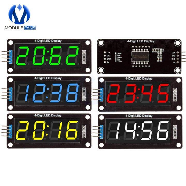 Tm1637 Led Display Module For Arduino 4 Digit 7 Segment 056 Inch Time Clock Indicator Tube