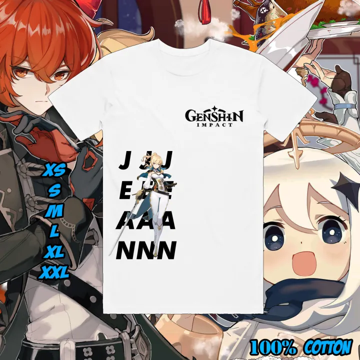 Genshin Impact Logo Character Jean New Trend Gaming Shirt (GI6) | Lazada PH