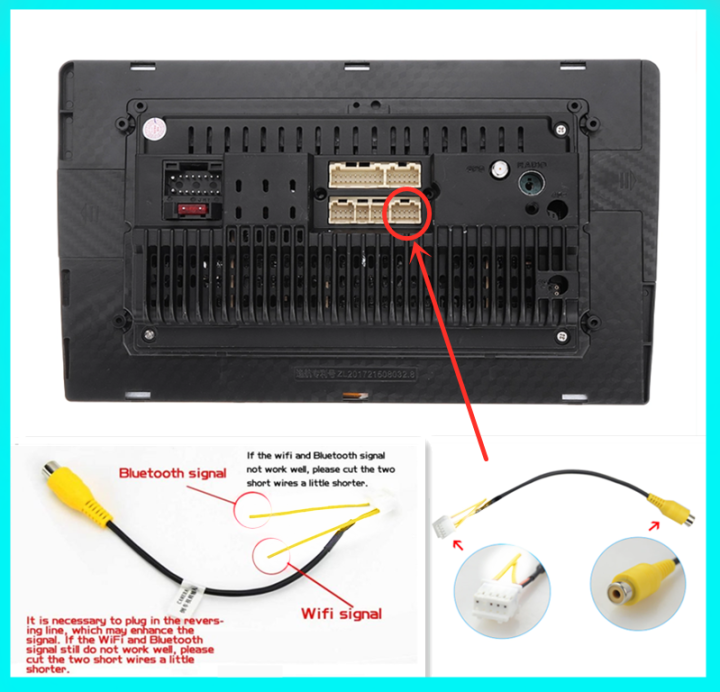 Cable For Android Player Reverse Camera Input & Bluetooth / Wifi ...