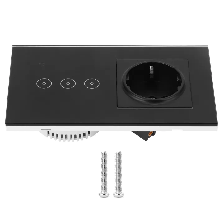 Multifunction Smart Wall Switch W/Socket WiFi Switch Socket For EU 10A ...