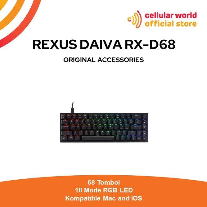 Keyboard Gaming Rexus Mechanical Daiva RX-D68 Garansi Resmi | Lazada ...