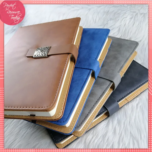 Soft Bound Leather Cover Notebook with Magnetic Clip Lock | Lazada PH