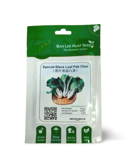 Ban Lee Huat Special Black Leaf Pak Choy Choi 10 grams ~ 4800 seeds ...