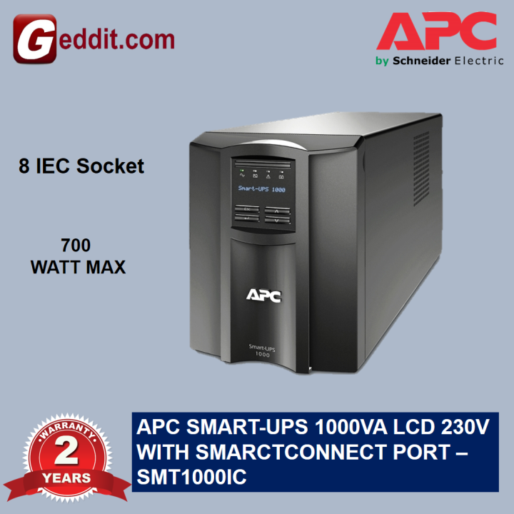 APC Smart-UPS 1000VA LCD 230V with SmartConnect SMT1000IC | Lazada