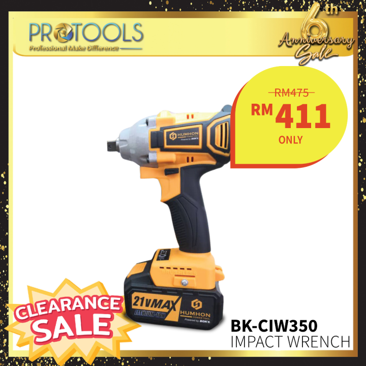 HUMHON 21V BK-CIW350 CORDLESS IMPACT WRENCH | BRUSHLESS | BUKA TAYAR ...