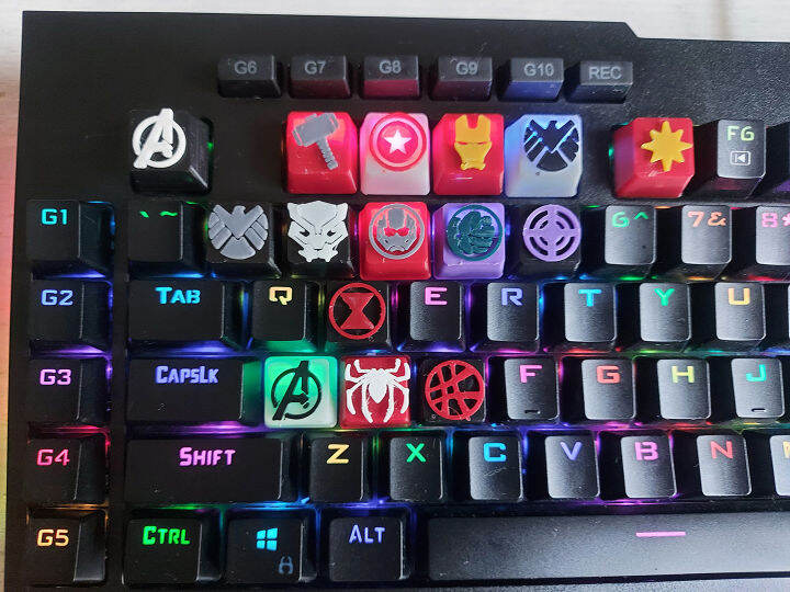 Avengers Artisan Keycaps for mechanical keyboard - Ironman Captain ...