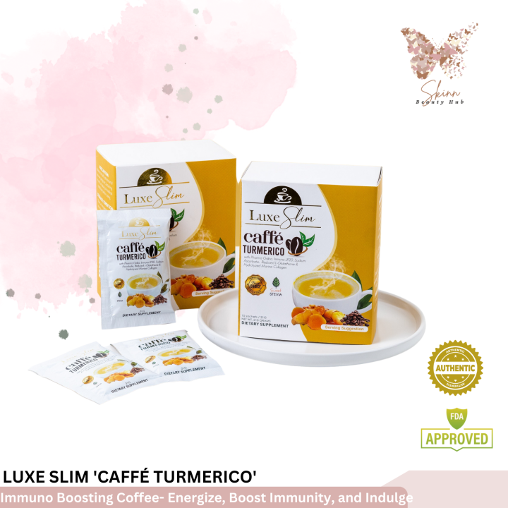LUXE SLIM CAFFE TURMERICO Immuno Boosting Coffee: 10 Sachets-Slimming ...
