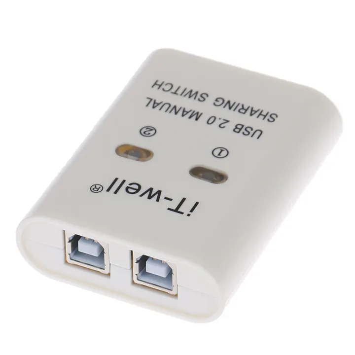 Eioce USB Printer Sharing Device 2-Port Manual Kvm Switching Splitter ...