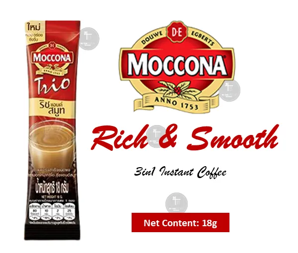 Moccona Trio Rich & Smooth 3 in 1 Instant Coffee (18g) Authentic Thai Product | Lazada PH