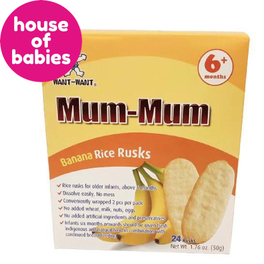 Mum-Mum Banana Rice Rusks 50g | Lazada PH
