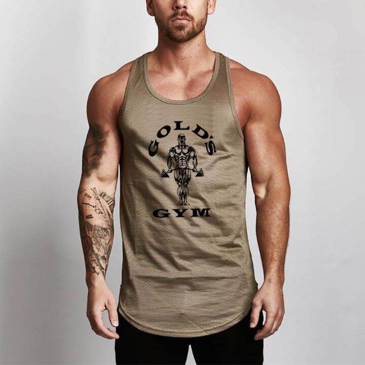 Golds gym Mens Vest Sando Singlets Causal | Lazada PH