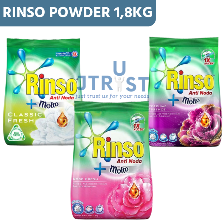 Rinso Powder Deterjen Bubuk Anti Noda Kemasan Bag 1.8Kg | Lazada Indonesia