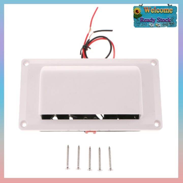 White Roof Exhaust Fan Vent Kit 12V Vortex 1 Speed Camper Trailer RV ...