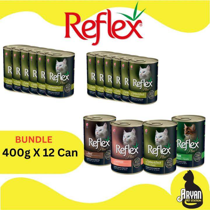400g Reflex Plus Cat Can Wet Food 400g 12 Canned Bundle Lazada