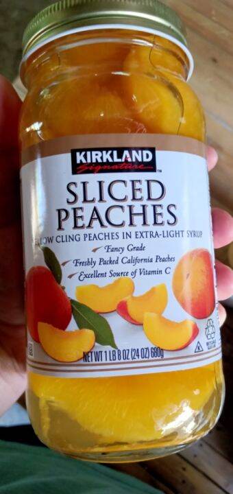 Kirkland Signature Sliced Peaches Yellow Cling Peaches in Extra-Light ...