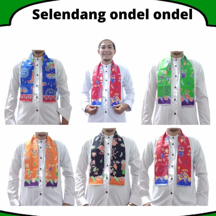 SELENDANG BATIK CUKIN BETAWI MOTIF ONDEL ONDEL SYAL ONDEL ONDEL ...