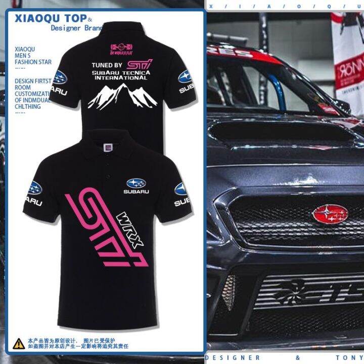 WRC SUBARU Racing Suit STI Division Custom Polo Shirt Short Sleeve T ...
