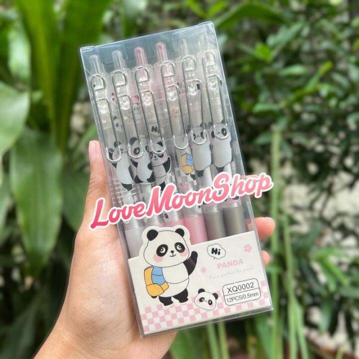 Cute Panda Retractable Pens Gel Pens (12 pieces) #XQ0002 | Lazada PH