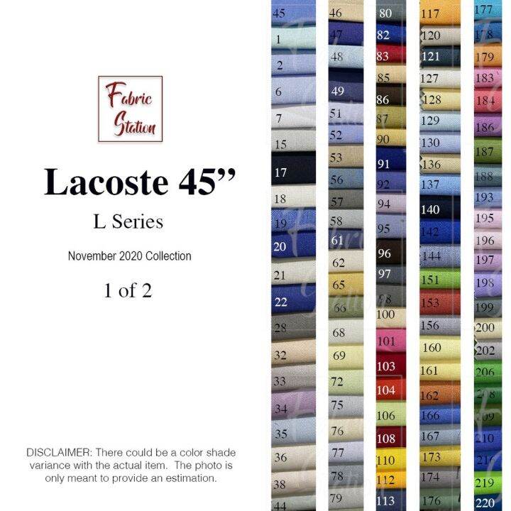 Lacoste 45 SET A Fabric for School / Office Uniforms and Polo | Lazada PH