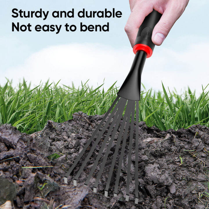 Mitsushi Gardening Hoe Weeding Rake Steel Farm Tool Grasping Raking ...