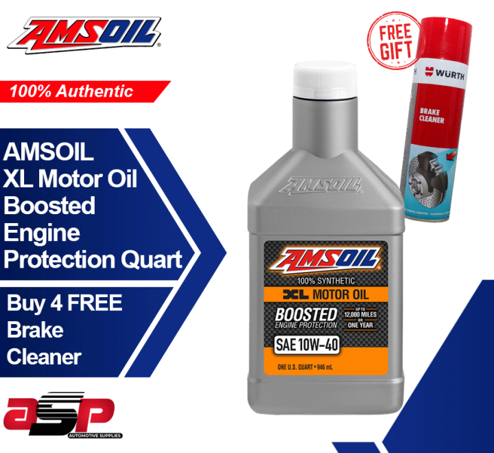 AMSOIL XL Boosted 10W-40 100% Synthetic Gasoline Oil Quart (946ml ...