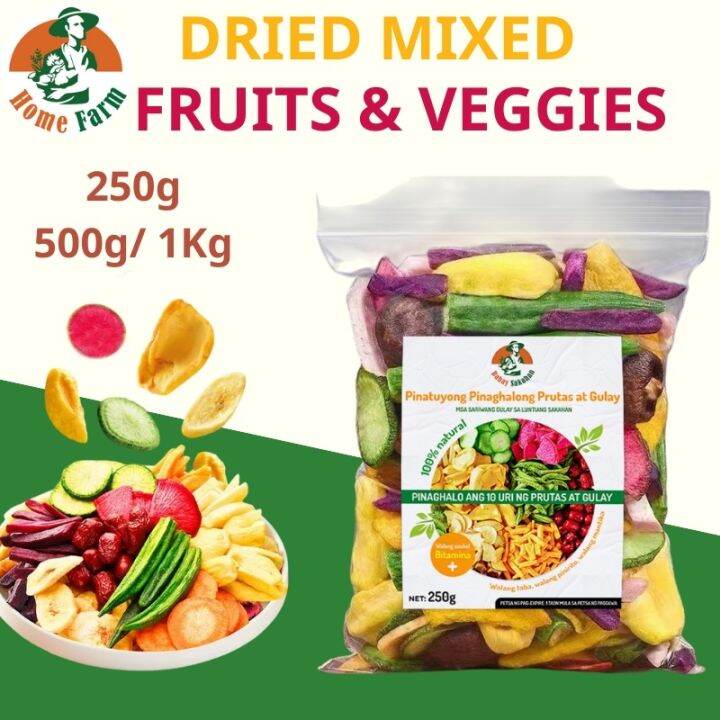 HOMEFARM Dried fruits mixed veggies snacks mix healthy 10 types fruits ...