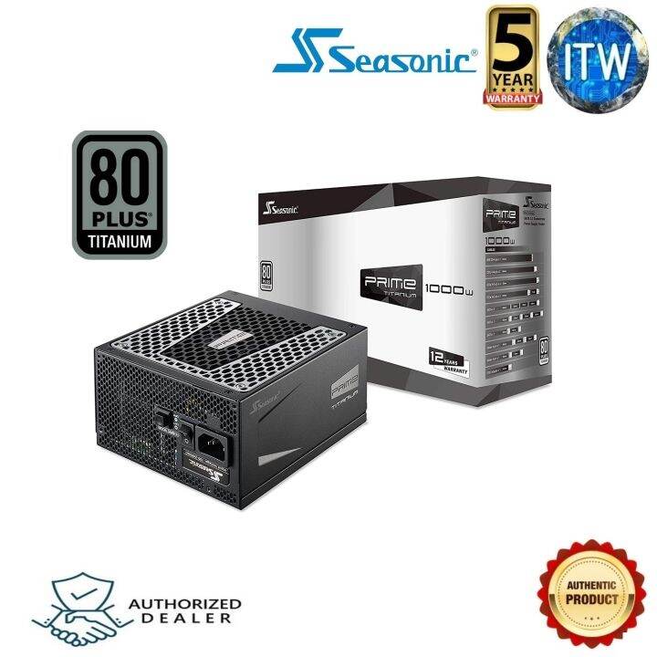 Seasonic PRIME ULTRA TITANIUM 1000W 80+ Titanium Fully Modular Power ...