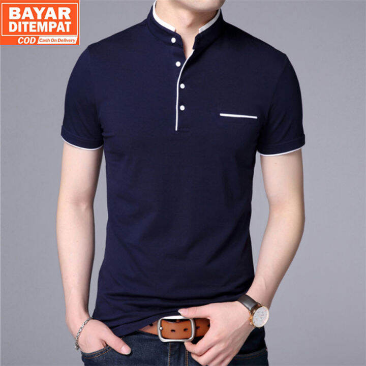 Kaos Polo Pria Lengan Pendek Polos / Baju Kaos Kerah Polo Shirt Distro ...