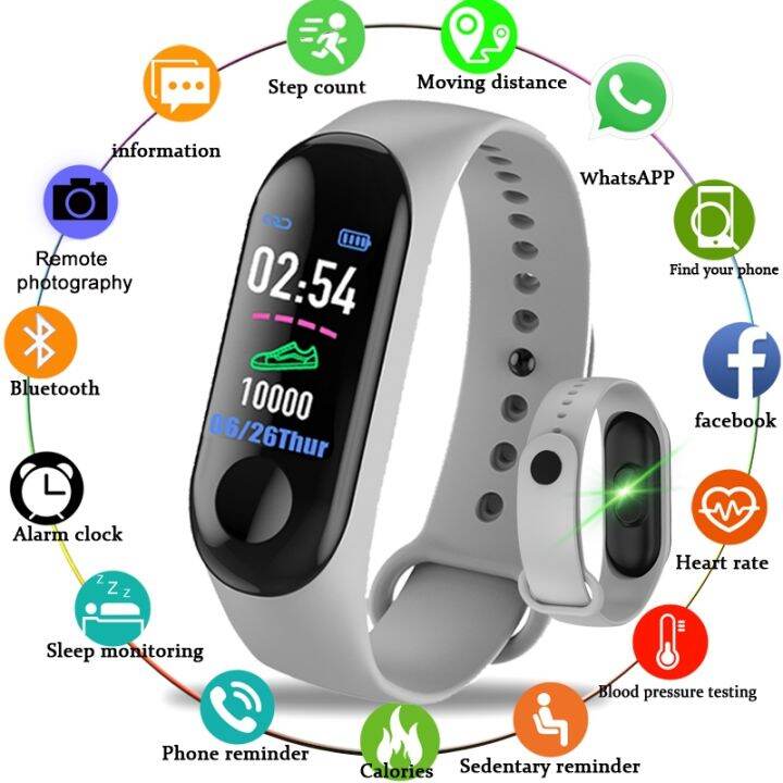 Smart Watches Heart Rate Blood Pressure Health Monitoring LED HD ...