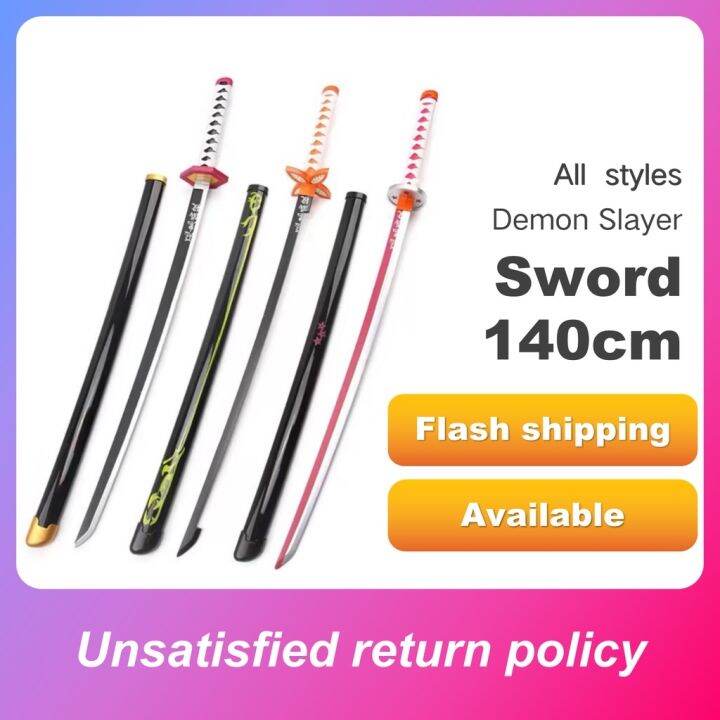 Demon Slayer Swords Toys for Kids boys Wooden Cosplay Nezuko Tanjirou ...