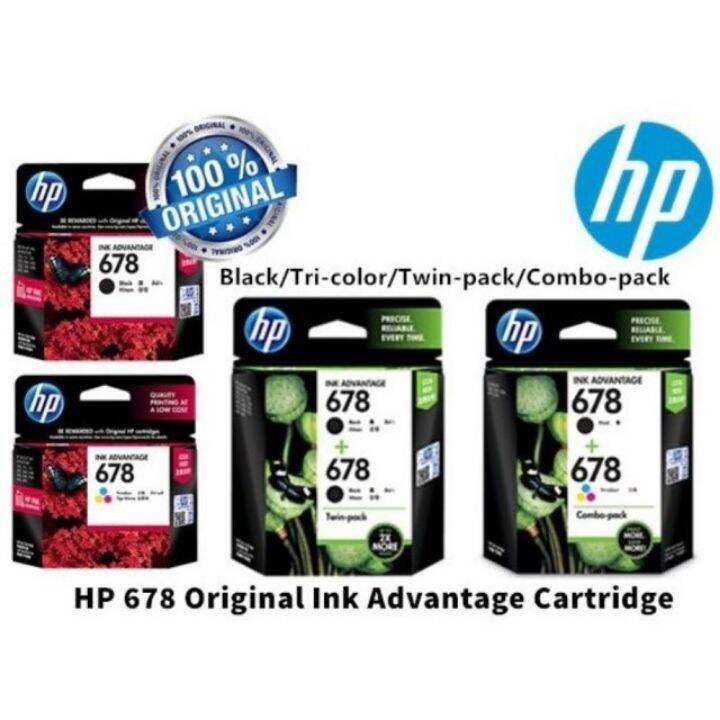 HP INK 678 BLACK & COLOR CATRIDGE (GENUINE) | Lazada