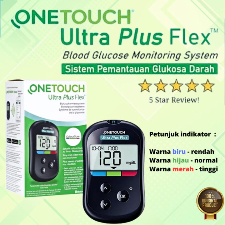 ONETOUCH Ultra Plus Flex Alat Cek Gula Darah Alat Glukometer | Lazada Indonesia