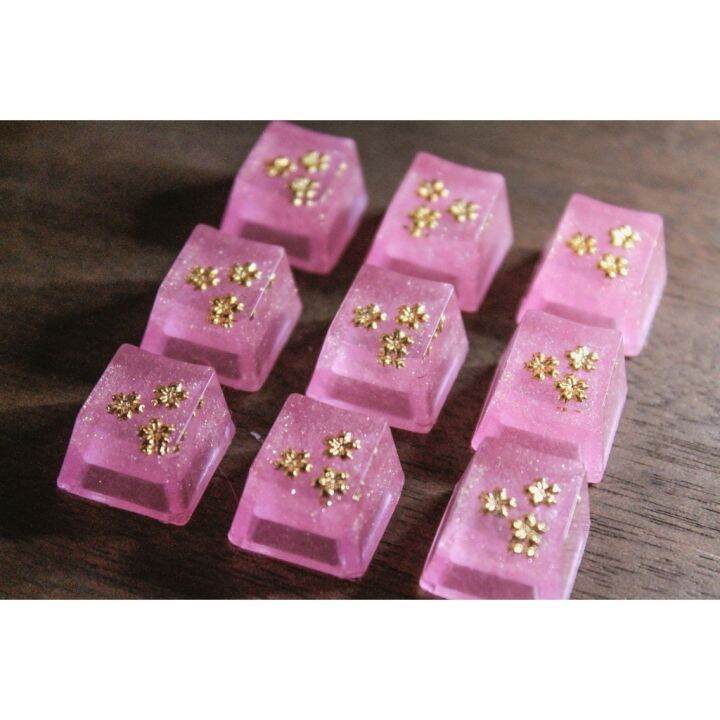 [Cherry Blossoms] 1 PIECE Artisan Resin Keycap for Mechanical Keyboard ...