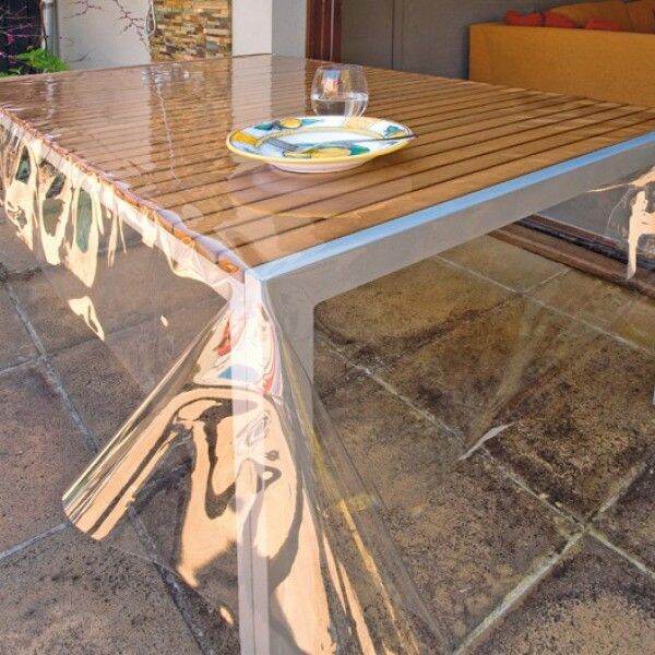 Taplak Meja PVC Transparan Plastik Mika Meteran Bening | Lazada Indonesia