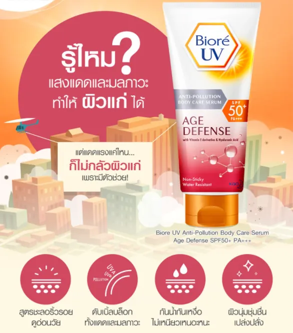 Biore UV Body Care Sunscreen SPF 50+ PA+++ 150 ml. บิโอเร ยูวี แอนตี้โ ...