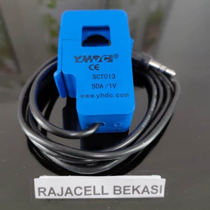 50A SCT-013-050 Non invasive AC Current Sensor Arus Clamp Transformer ...