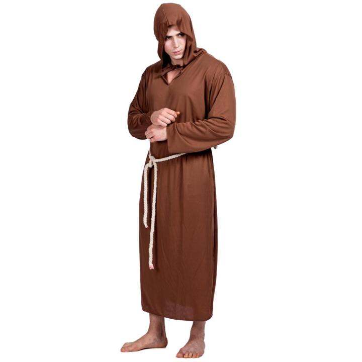 Medieval Men's Monk Costumes Adult Halloween Cosplay Robe | Lazada ...