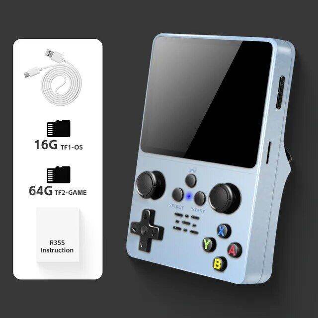 DATA FROG R35S Retro Handheld Video Game Console Linux System 3.5 Inch ...