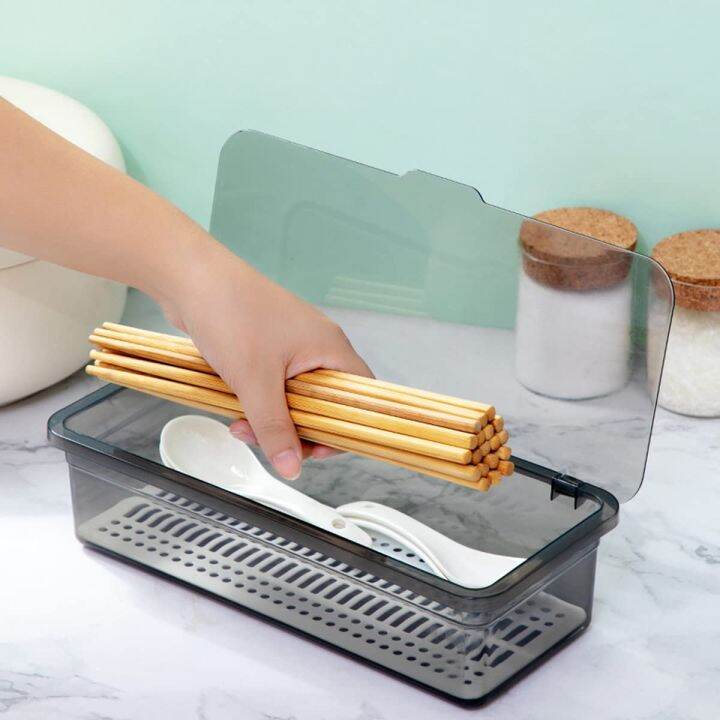 Plastic Flatware Tray Kitchen Cutlery and Utensil Drawer Organizer with ...