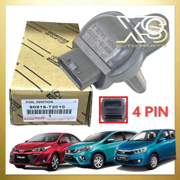 ORIGINAL TOYOTA PERODUA PLUG COIL MYVI 2018 BEZZA 1.3 90919-T2010 ...