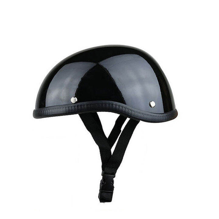 Skull Cap Motorcycle Helmet Vintage Half Face Helmet Retro German Style ...