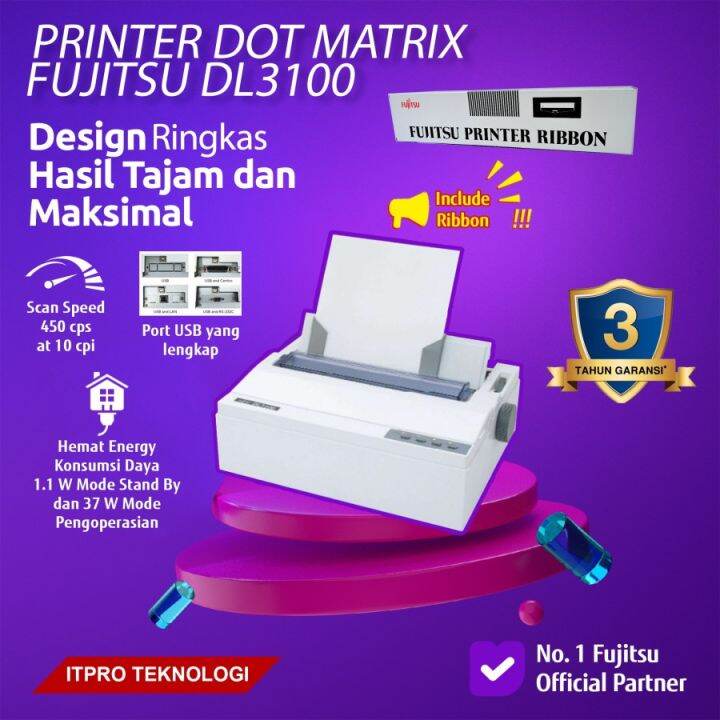 Fujitsu Printer Dotmatrix DL-3100 / DL3100 | Lazada Indonesia