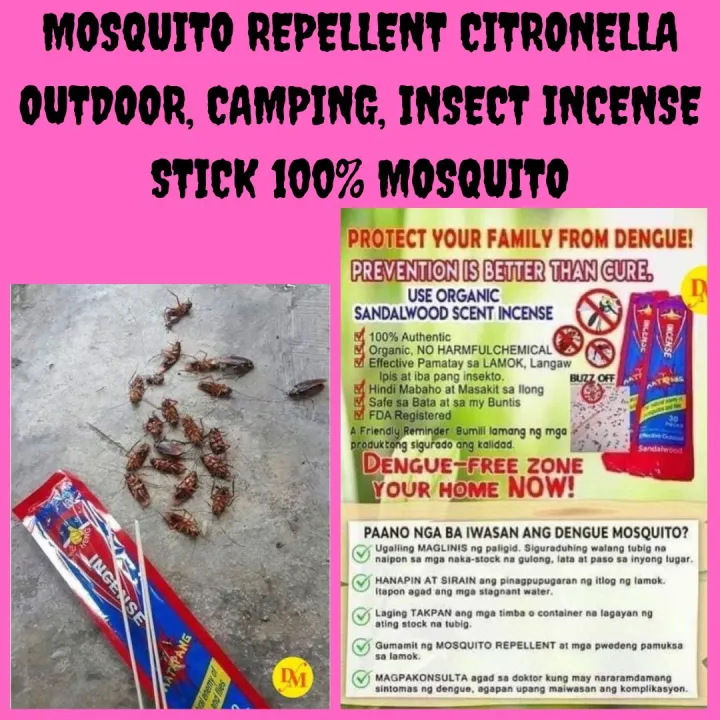 MOSQUITO REPELLENT CITRONELLA OUTDOOR, CAMPING, INSECT INCENSE STICK ...